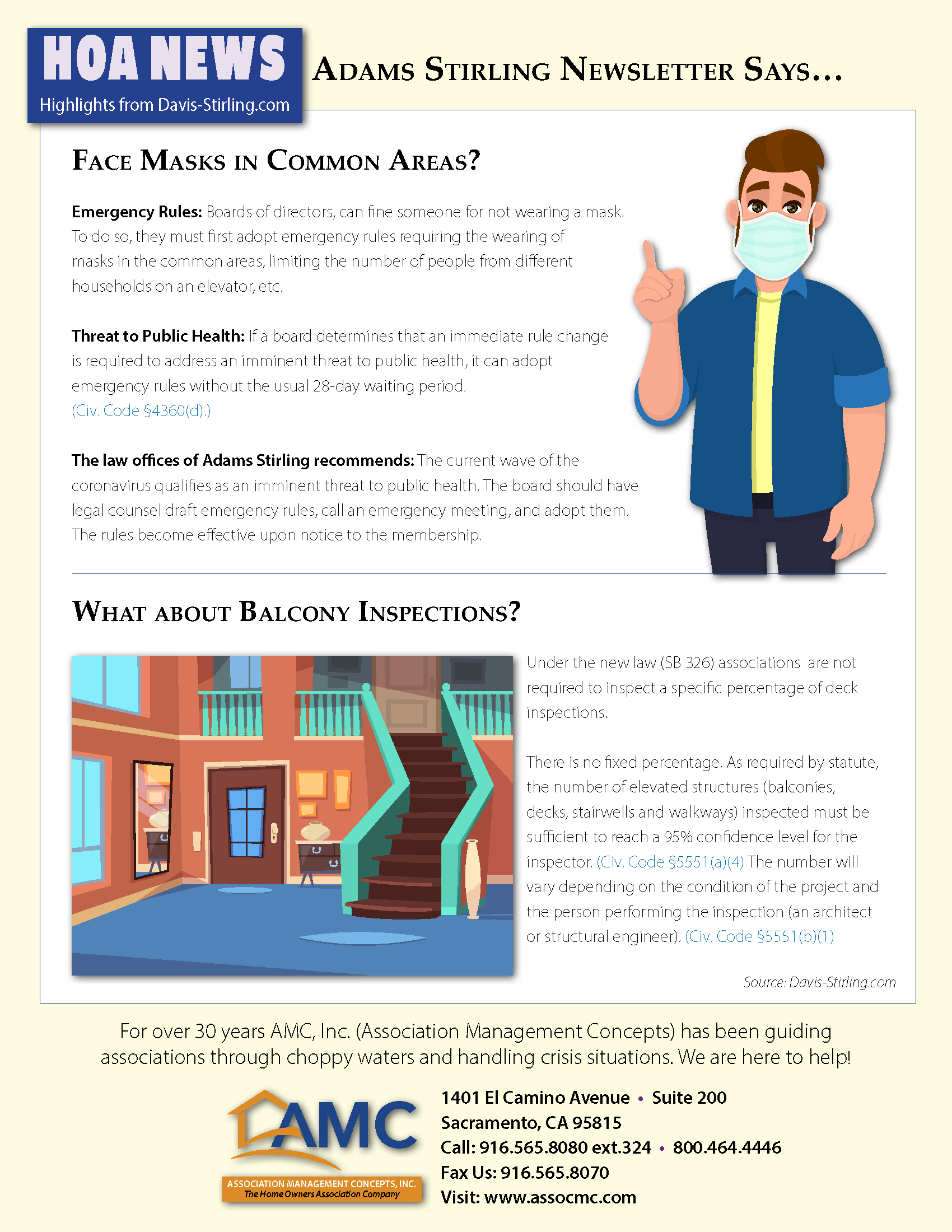 HOA NEWS: Face Masks In Common Areas?